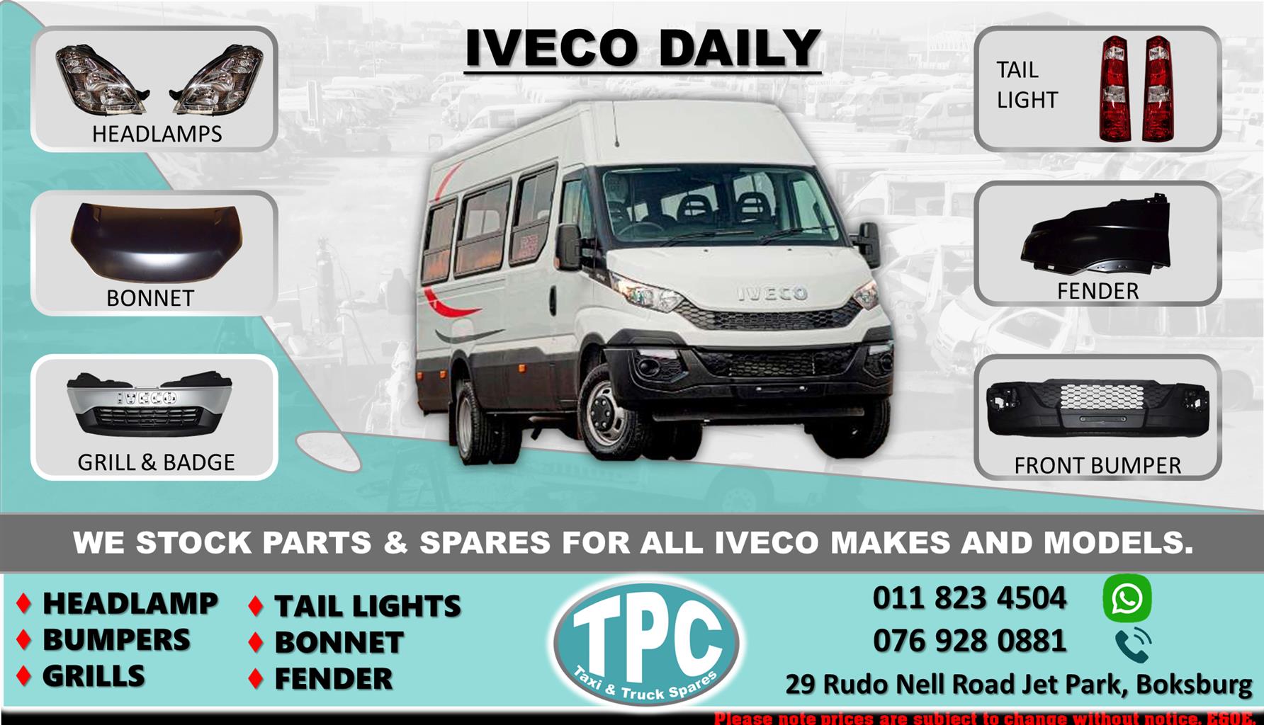 We Stock Parts and Spares For All Iveco Daily Makes and Models | Junk Mail