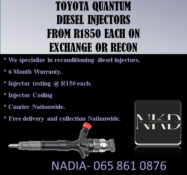 Toyota Quantum injectors for sale / recondition | Junk Mail Marketplace
