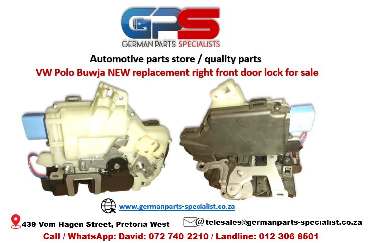 VW Polo Bujwa NEW replacement right front door lock for sale | Junk Mail