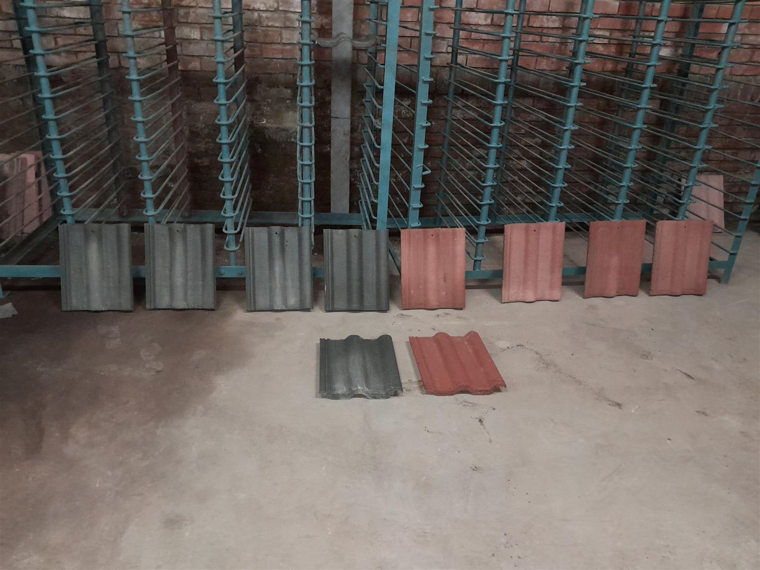 Concrete Double Roman roof tile plant with v and tapered ridge line for ...