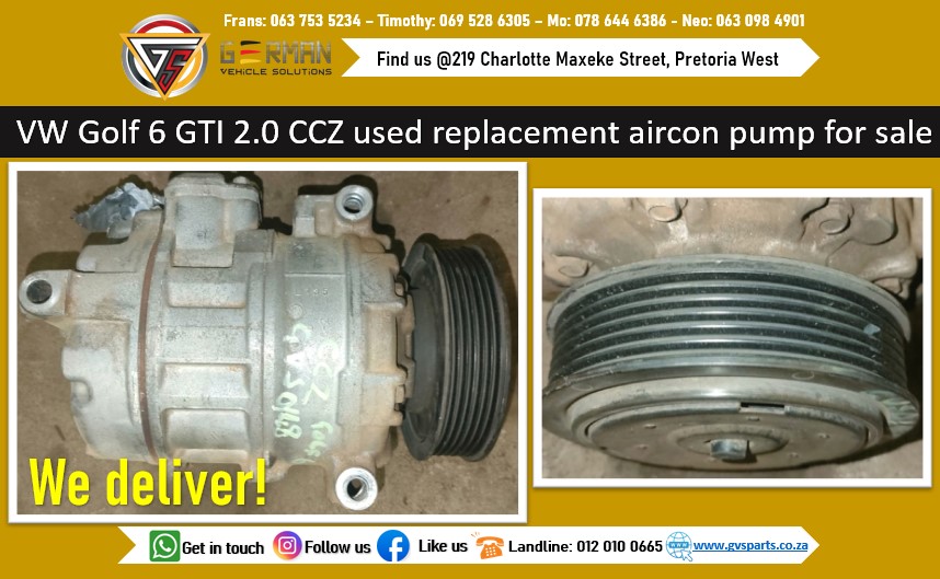 VW Golf 6 GTI 2.0 CCZ used replacement aircon pump for sale | Junk Mail