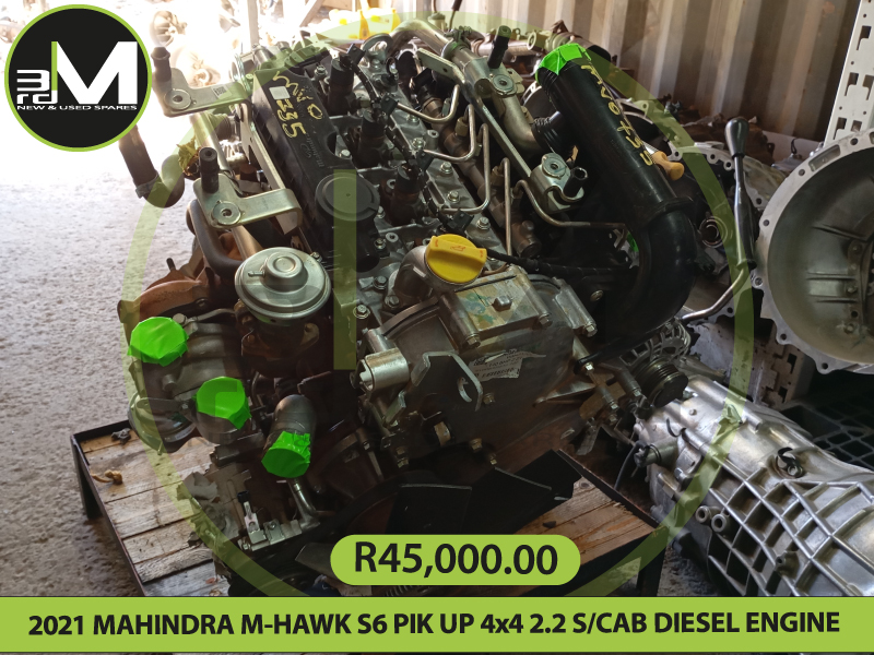 2021 MAHINDRA M HAWK S6 PIK UP 4x4 2.2 SCAB DIESEL ENGINE MV0735 | Junk ...