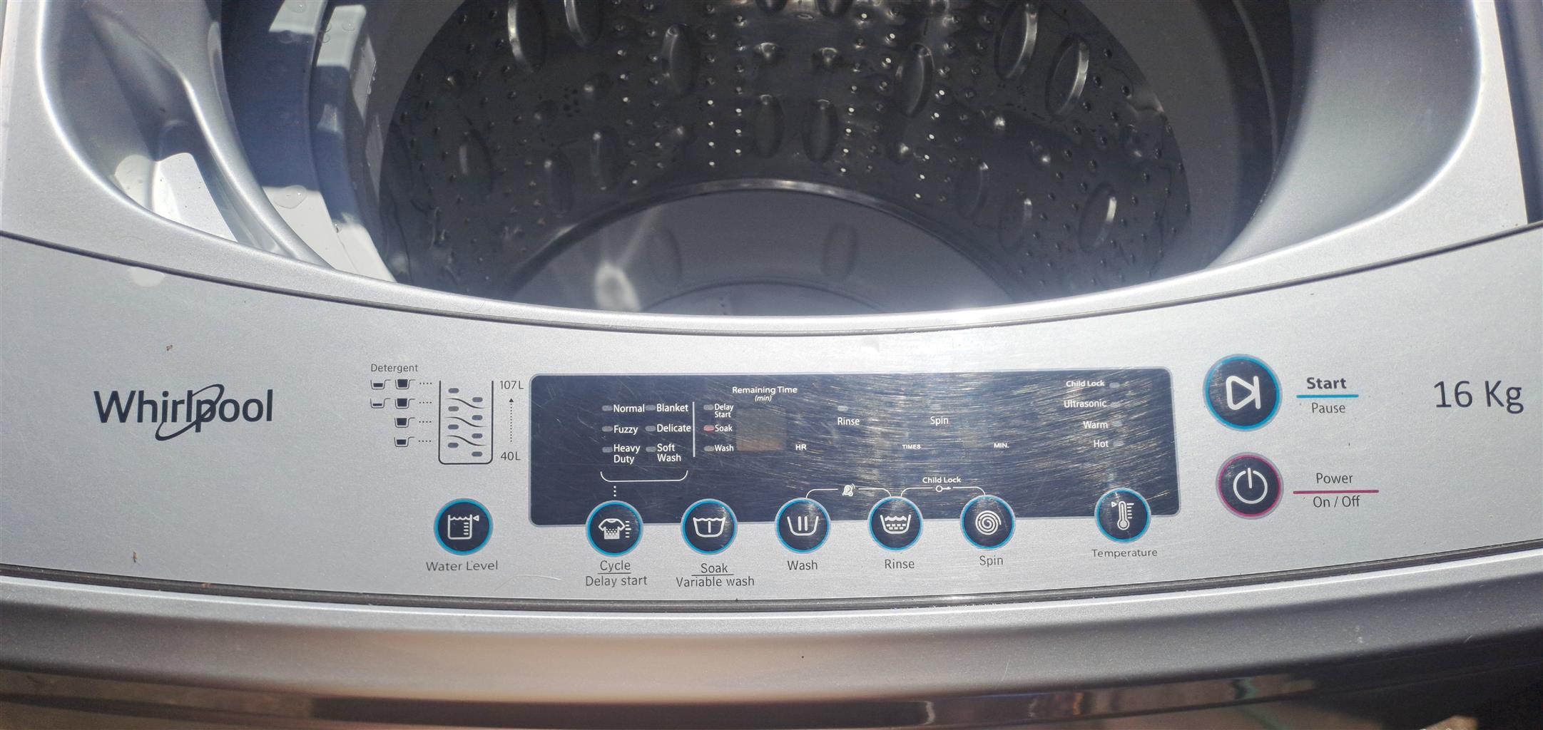 Whirlpool 16kg top loader Washing machine perfect condition. No faults ...