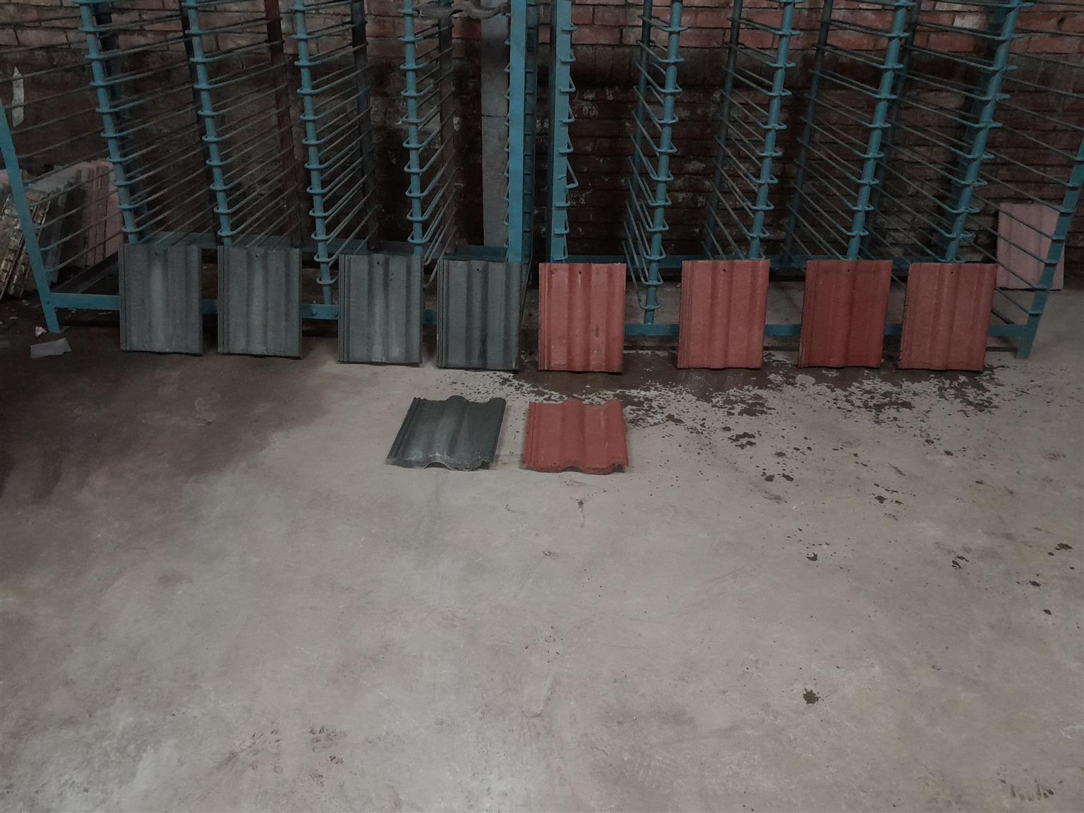 Concrete Double Roman roof tile plant with v and tapered ridge line for ...