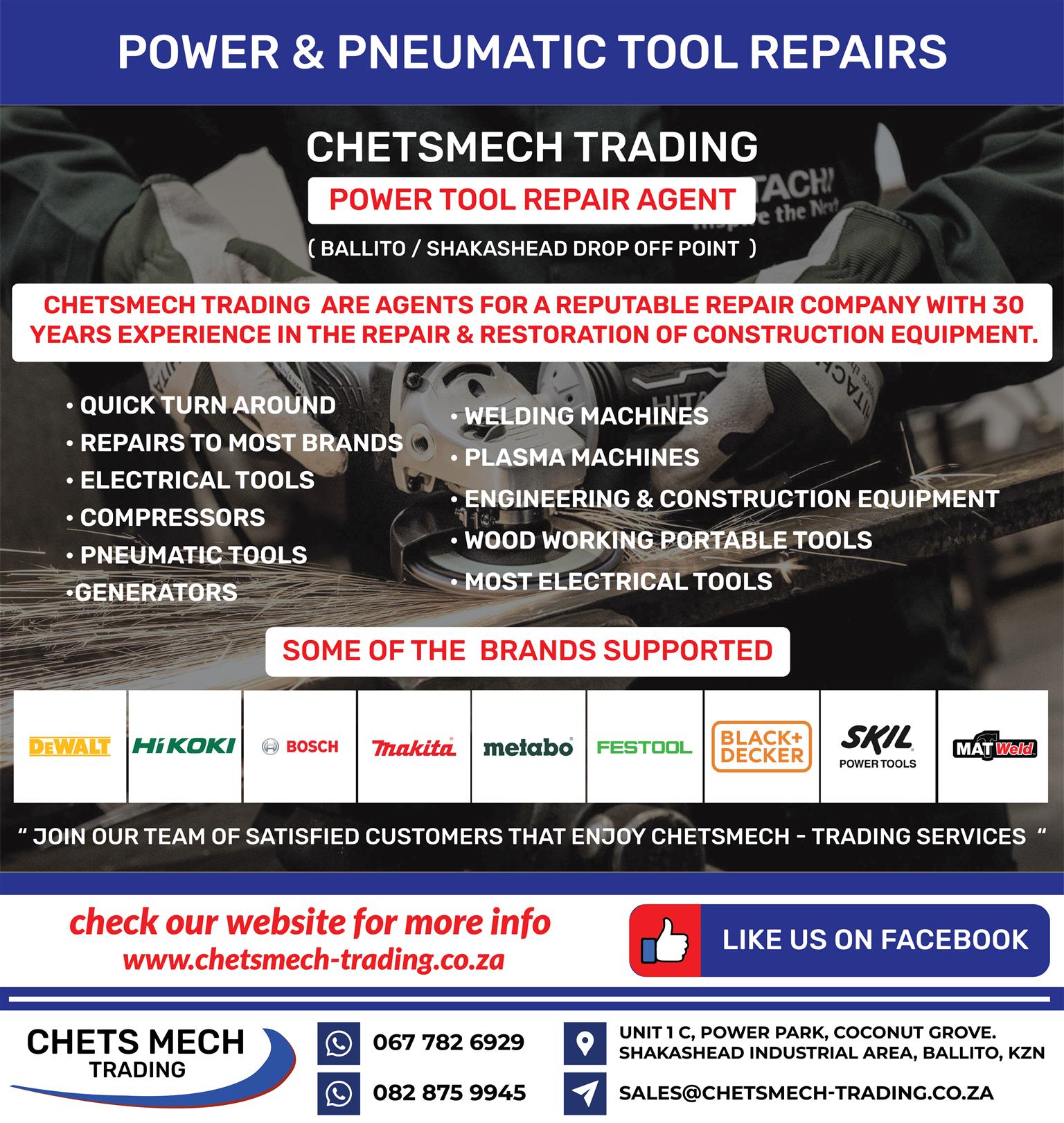 Power tool repair services | Junk Mail