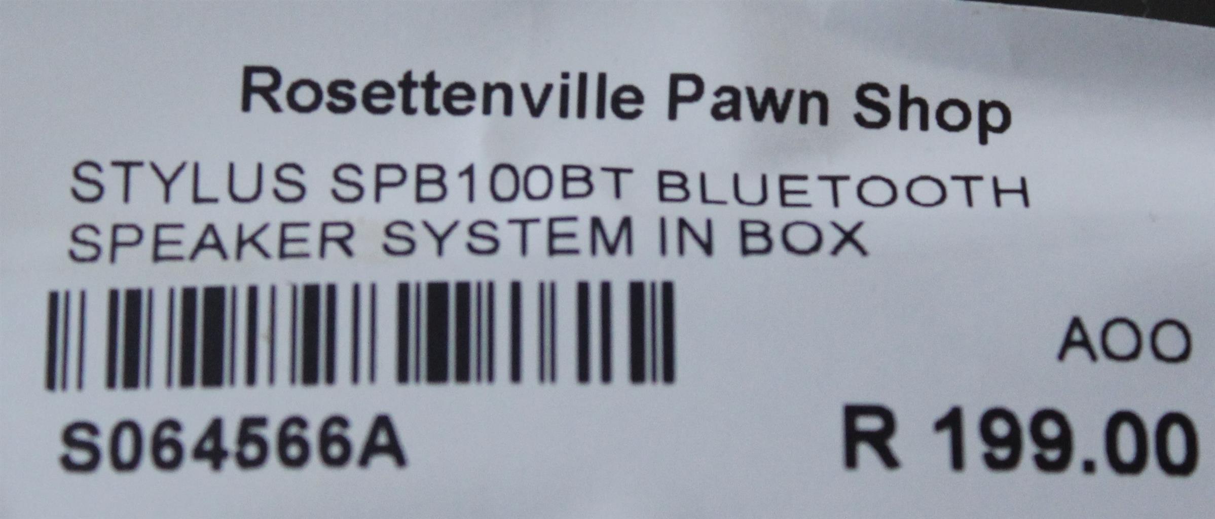 STYLUS SPB100BT BLUETOOTH SPEAKER SYSTEM IN BOX S064566A | Junk Mail ...