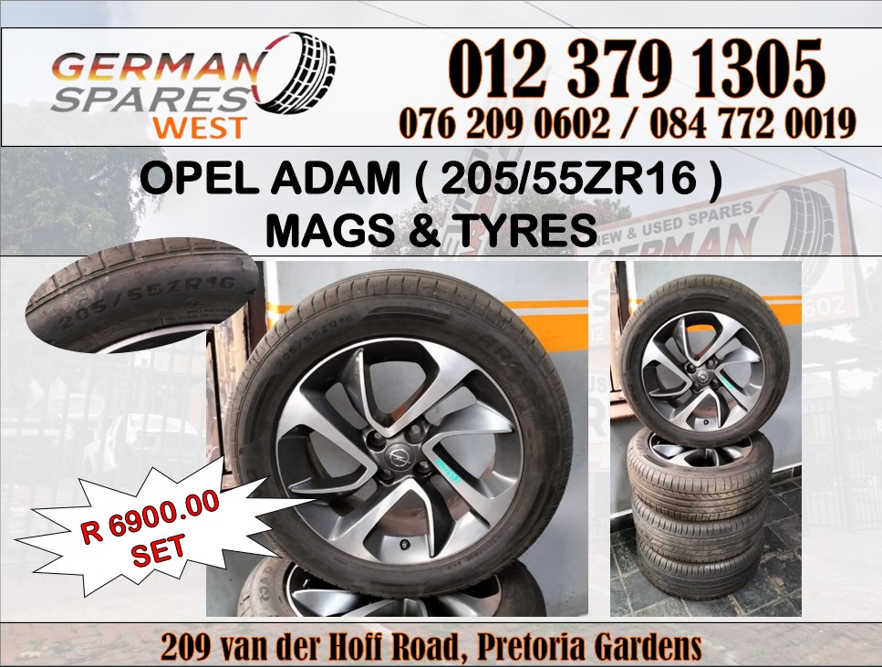 OPEL ADAM 205/55ZR16 MAGS AND TYRES FOR SALE | Junk Mail