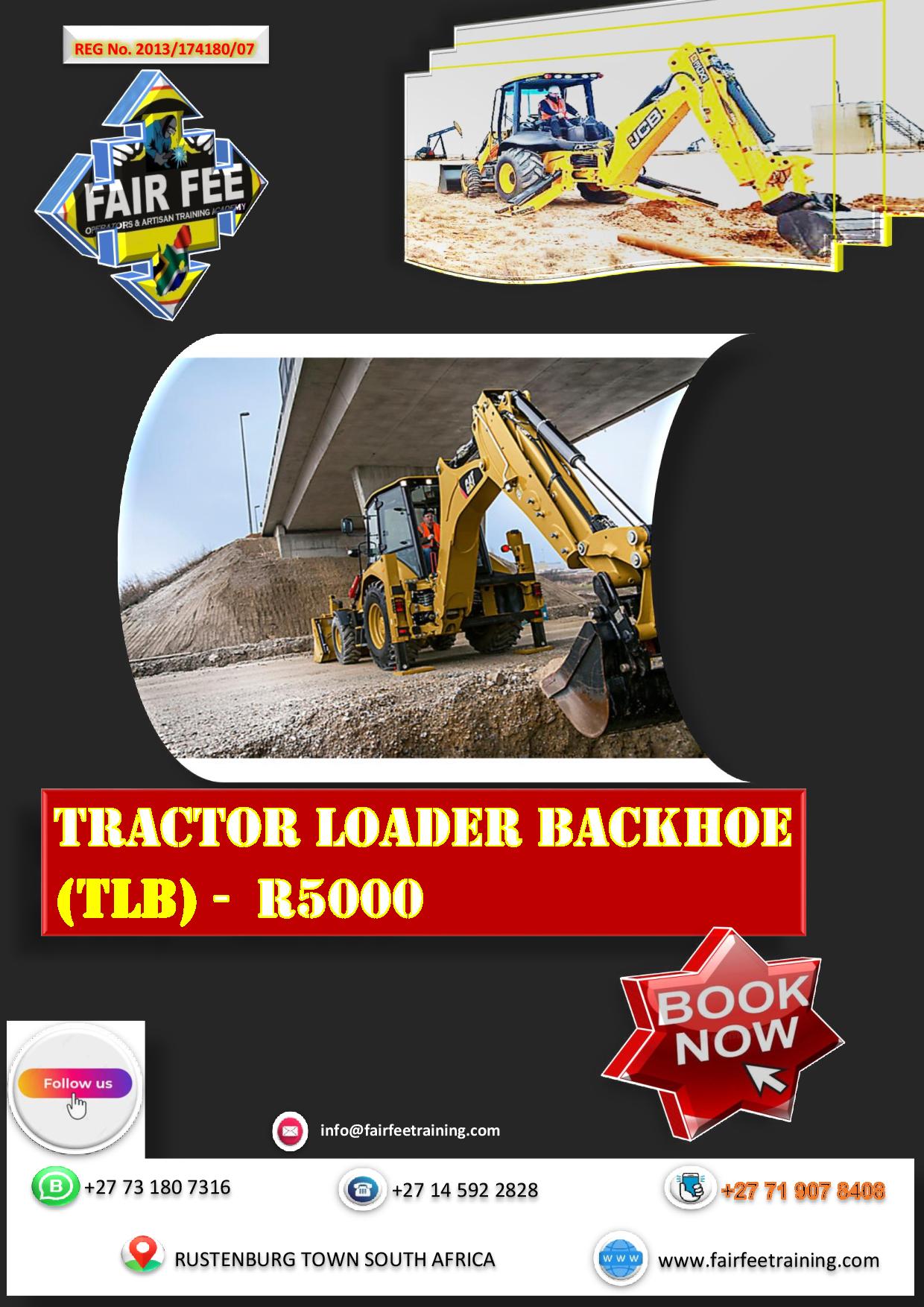 Tlb Skid steer loader tractor loader backhoe bobcat operator school ...