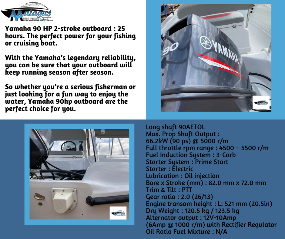 Pre-owned Indigo 450 CC with Yamaha 90HP 2-stroke | Junk Mail Marketplace