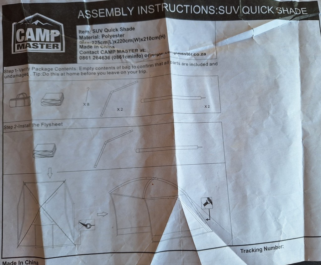 Car-attached shade tent (CampMaster) | Junk Mail Marketplace