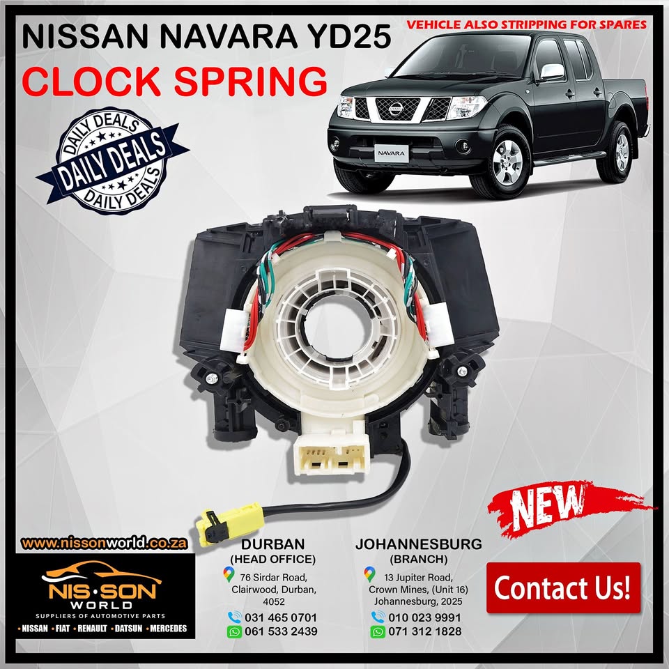 Used NISSAN NAVARA YD25 CLOCK SPRING for sale in KwaZulu-Natal | Auto Mart