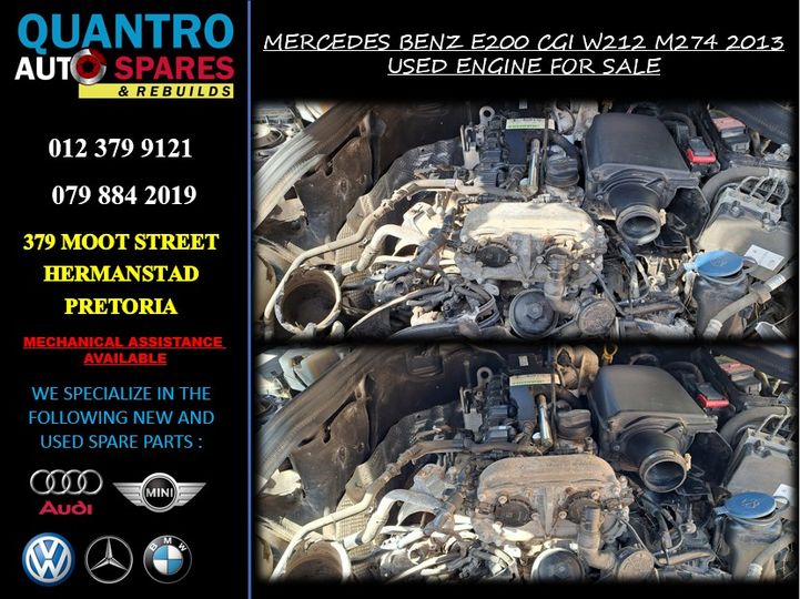Mercedes Benz E200 CGI W212 M274 2013 Used Engine | Junk Mail Marketplace