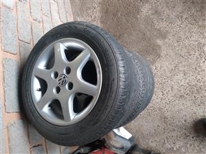 VW golf 1 mag rims size 14 with tyres | Junk Mail